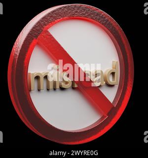 Beautiful abstract illustration mislead Forbidden, prohibiting sign ...