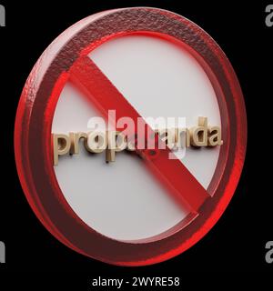 Beautiful abstract illustration propaganda Forbidden, prohibiting sign ...