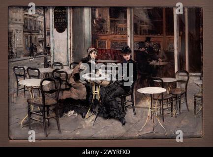“Conversation in the café”, c. 1878, Giovanni Boldini (1842-1931 Stock ...