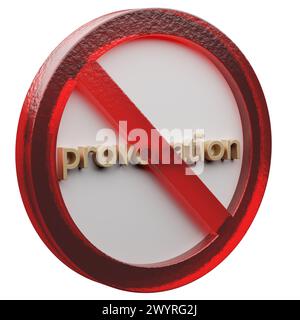 Beautiful abstract illustration provocation Forbidden, prohibiting sign ...