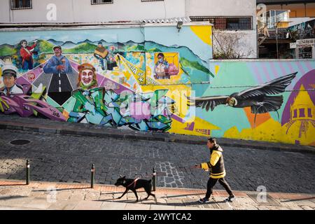 Wall Murals, San Sebastian Neighbourhood, Quito, Pichincha, Ecuador ...