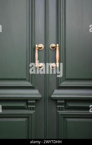 vertical shot of vintage door handles at golden hour Stock Photo - Alamy