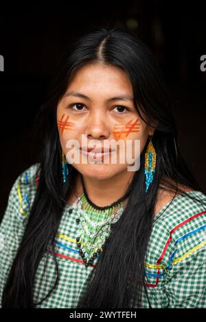 Portrait of Dana, Archidona, Napo Province, Amazonia, Ecuador Stock ...