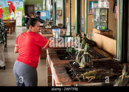 Food hall, Cotundo,, Napo Province, Amazonia, Ecuador Stock Photo - Alamy