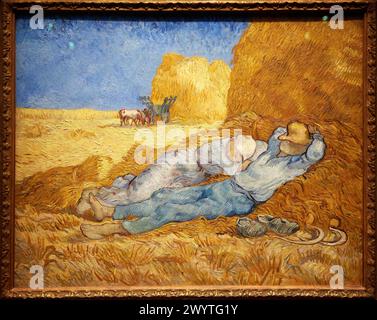 The siesta after Millet, Vincent van Gogh, d'Orsay Museum, Paris ...