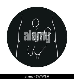 Hernias line icon. Vector isolated element. Editable stroke Stock ...