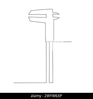 Hand Drawn Vernier Caliper Icon. Vector Illustration Stock Vector Image ...