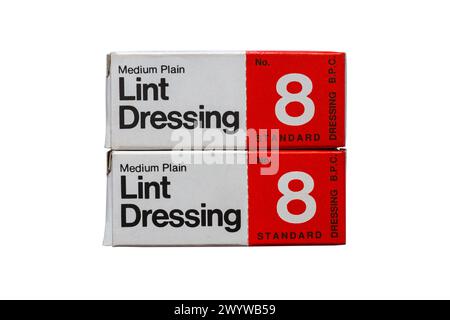 Packs of Lint dressing No 8 Medium Plain Standard Dressing B.P.C ...