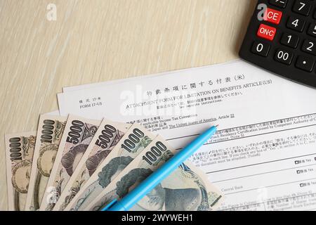 Japanese tax form 17 US - Attachment form for limitation on benefits ...