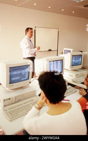 Classroom of computers, training at hospital Stock Photo - Alamy