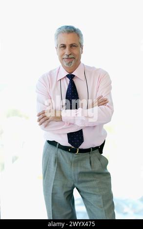 1950s SENIOR MAN BUSINESSMAN SMILING WINKING Stock Photo - Alamy