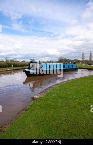 Brand new blue narrowboat built by Knights Narrowboats of Cheshire ...