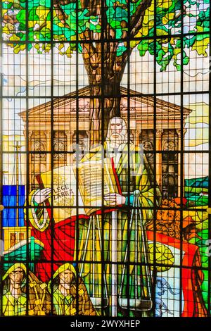 Code of Law, The Tree of Gernika stained glass ceiling, Casa de Juntas ...