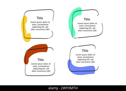 Hand drawn free form abstract shapes for text background Stock Vector ...
