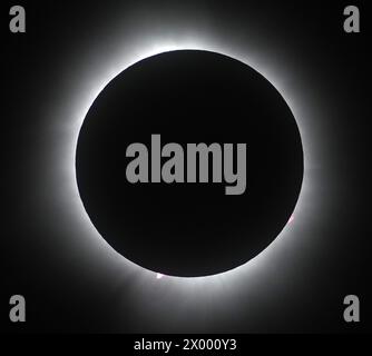 Chardon, United States. 08th Apr, 2024. Solar Prominences flare from ...