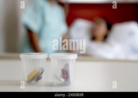 Medication, medicines, hospitalized patient Stock Photo - Alamy