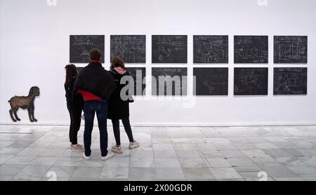 Visitors, “Lidl-Dog”, 1969, and “The Lidl-Town Takes Shape”, 1968, Jörg Immendorff (1945-2007 ...