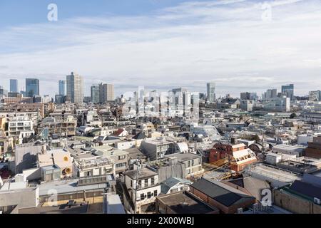 Tokyo, Japan. 16th Feb, 2024. Aerial view of Tokyo. Daily life in Tokyo ...