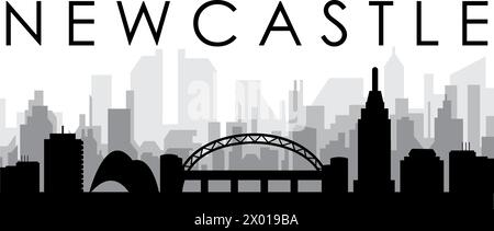 Cityscape skyline panorama of NEWCASTLE, UNITED KINGDOM Stock Vector ...