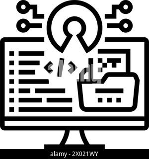 open source tech enthusiast line icon vector. open source tech ...