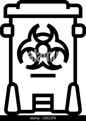 hazardous waste sorting line icon vector illustration Stock Vector ...