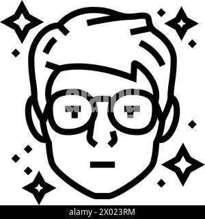 geek chic tech enthusiast line icon vector illustration Stock Vector ...