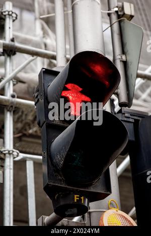 The famous Berlin traffic light turns red Stock Photo - Alamy