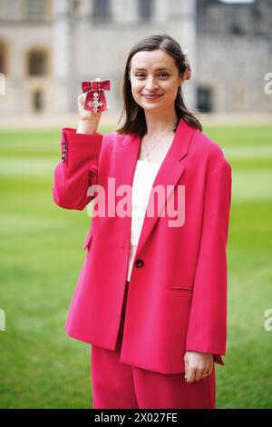 Laura Coryton after being made a Member of the Order of the British ...