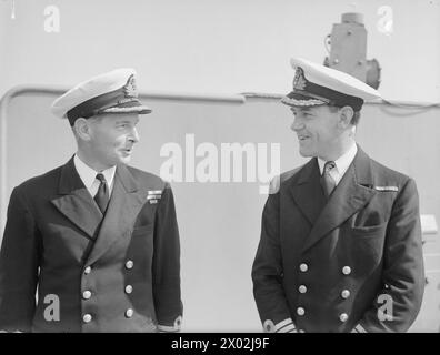 OFFICERS OF HMS RODNEY. APRIL 1943, ON BOARD HMS RODNEY AT GIBRALTAR ...