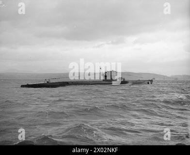 HM SUBMARINE GRAPH, EX-U-BOAT (U570). 19 TO 21 FEBRUARY 1942, IN THE ...