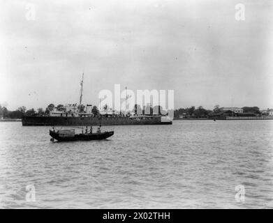 Hmis Indus HMIS INDUS in Akyab harbour, Burma Stock Photo - Alamy