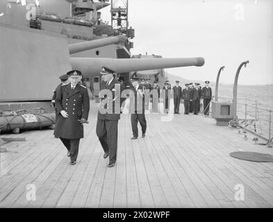 The Prince of Wales, Admiral of the Fleet, with Captain Roger Readwin ...