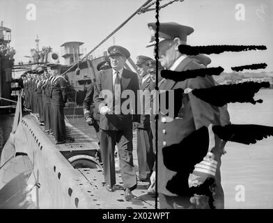 THE FIRST LORD'S TOUR. 13 JULY 1945, PORTSMOUTH, THE RT HON MR BRENDAN ...