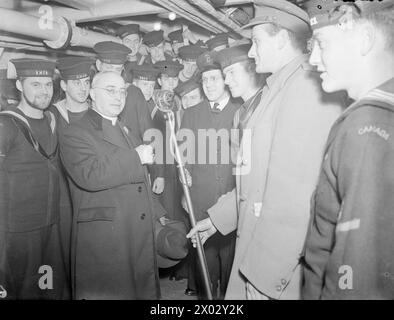 Cardinal Villeneuve of Quebec visited HMCS Sioux at Rosyth on 11 ...