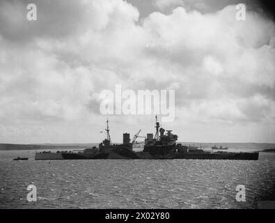 BRITAIN'S LATEST: HMS ANSON ARRIVES AT FLEET ANCHORAGE. 19-22 JUNE 1942 ...