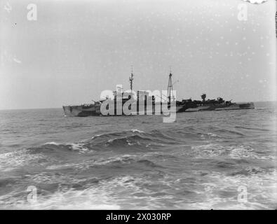 Ships of the Eastern Fleet. August 1942, on Board HMS Mauritius. Left ...