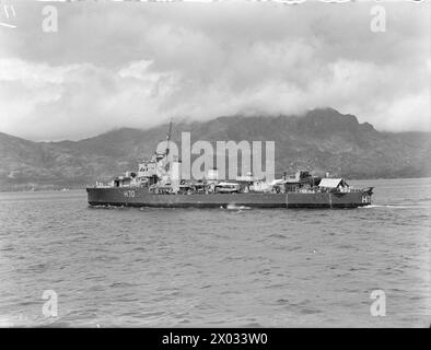 Ships of the Eastern Fleet. August 1942, on Board HMS Mauritius. HMS ...