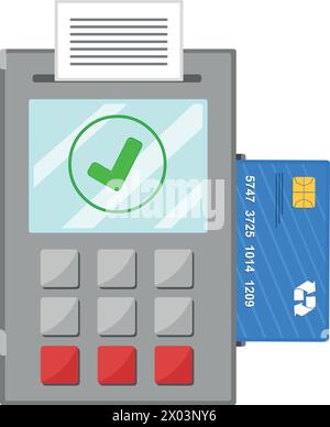 payment pos terminal cartoon vector illustration Stock Vector Image ...