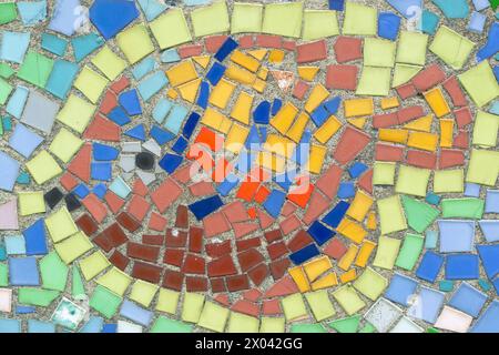 Beautiful multi-colored mosaic. Art. Backgrounds and textures. Details ...