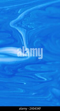 Shimmer paint drip. Art oil leak. Defocused dark blue golden color ...