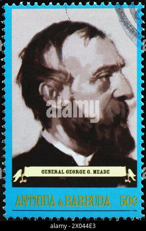 Portrait of general Meade. George Gordon Meade (1815 – 1872) was a ...