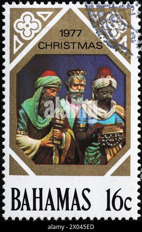 Three kings on postage stamp of Bahamas Stock Photo - Alamy