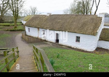 Homestead, Ulster American Folk Park, Co Tyrone, Ireland Stock Photo ...
