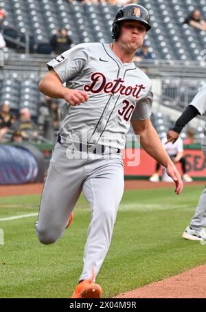 Detroit Tigers' Kerry Carpenter in action during a baseball game ...