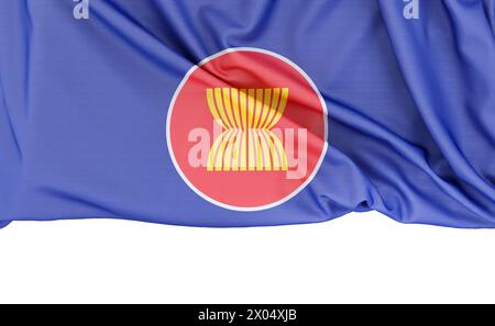 Asean flag on white background Stock Photo - Alamy