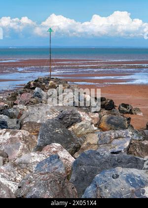 Rock Groyne Minehead Beach Somerset England UK Stock Photo - Alamy