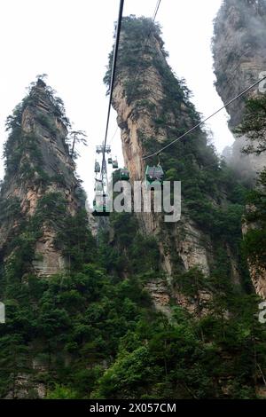 Tianzi Mountain Cable Car is the longest and highest cable car in ...