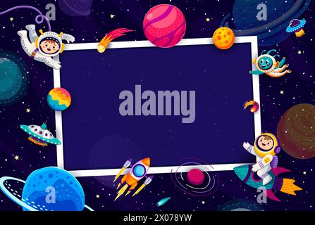 Little Girl Astronaut Image Backgrounds Clip Art Frames Children