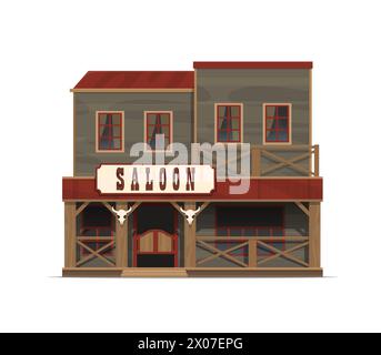 Saloon vintage wooden sign and doors, cowboy aesthetic concept. Wild ...