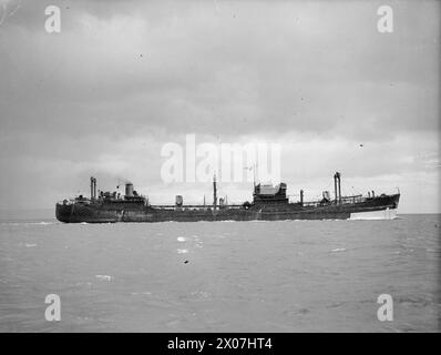 EMPIRE REYNOLDS, A TANKER FITTED WITH SPECIAL NET DEFENCE. 12 JUNE 1943 ...